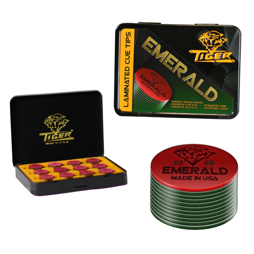 Emerald Laminated Cue Tip Tiger Products